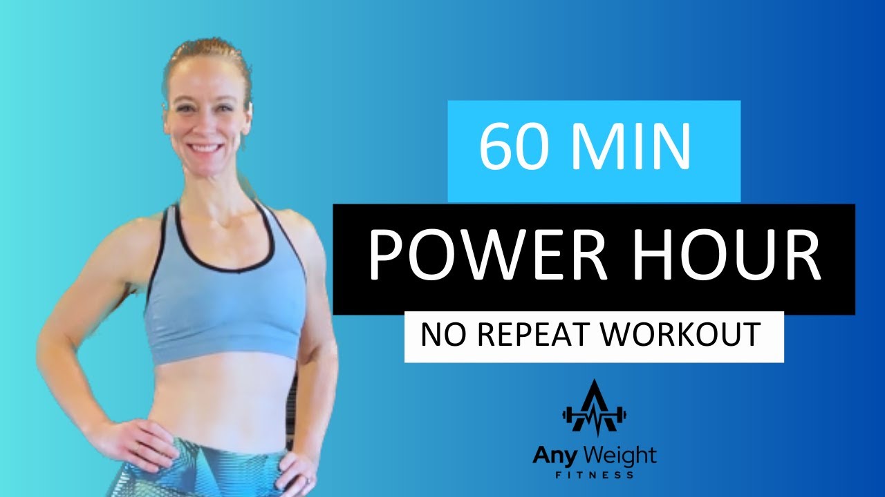 60 MIN NO REPEAT POWER HOUR // Total Body Low Impact Workout with ...