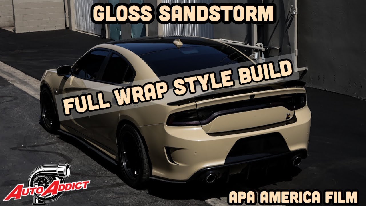 2019 Dodge Charger 392 Gloss Sandstorm Full Wrap Style Build - YouTube