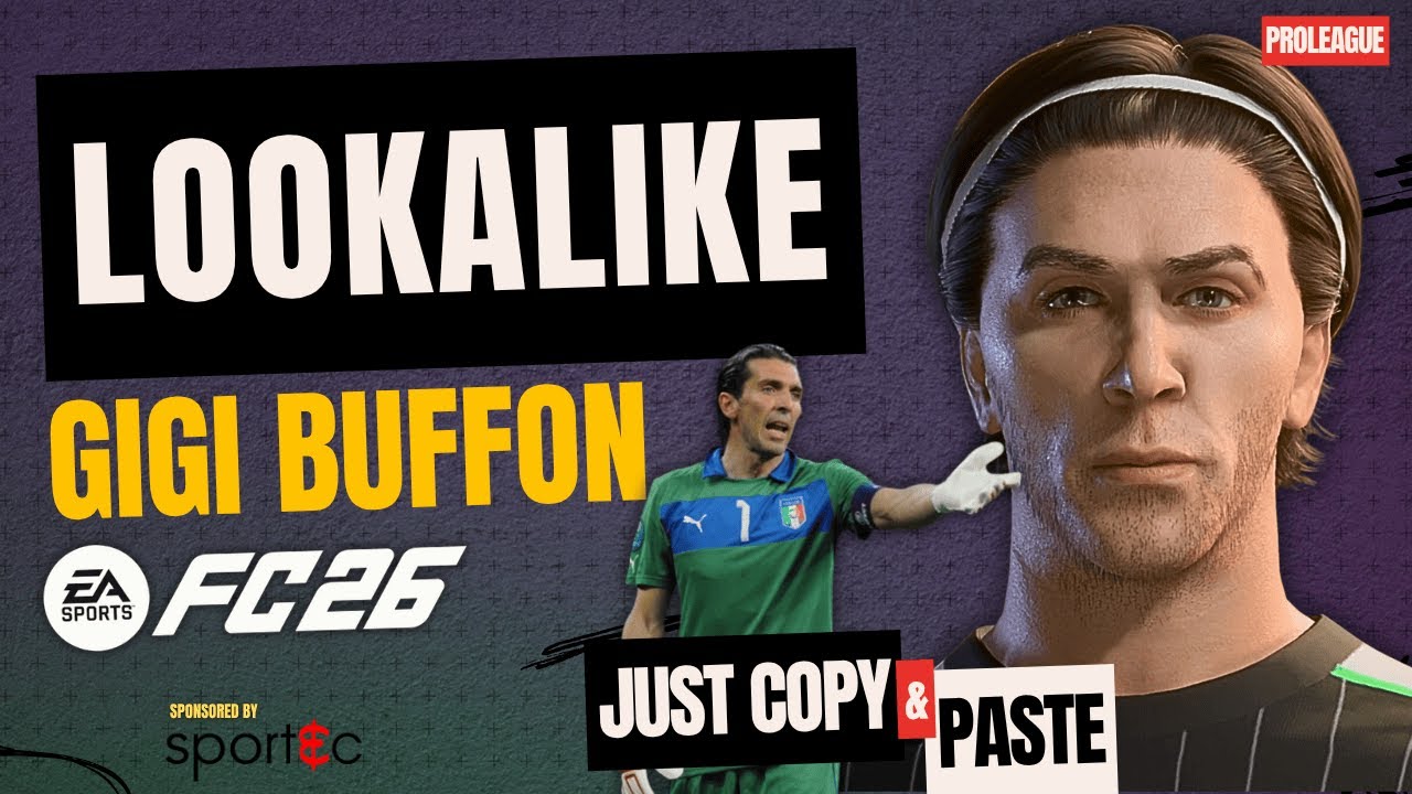 Gianluigi Buffon Face Creation EA FC 26 | Realistic Goalkeeper ...