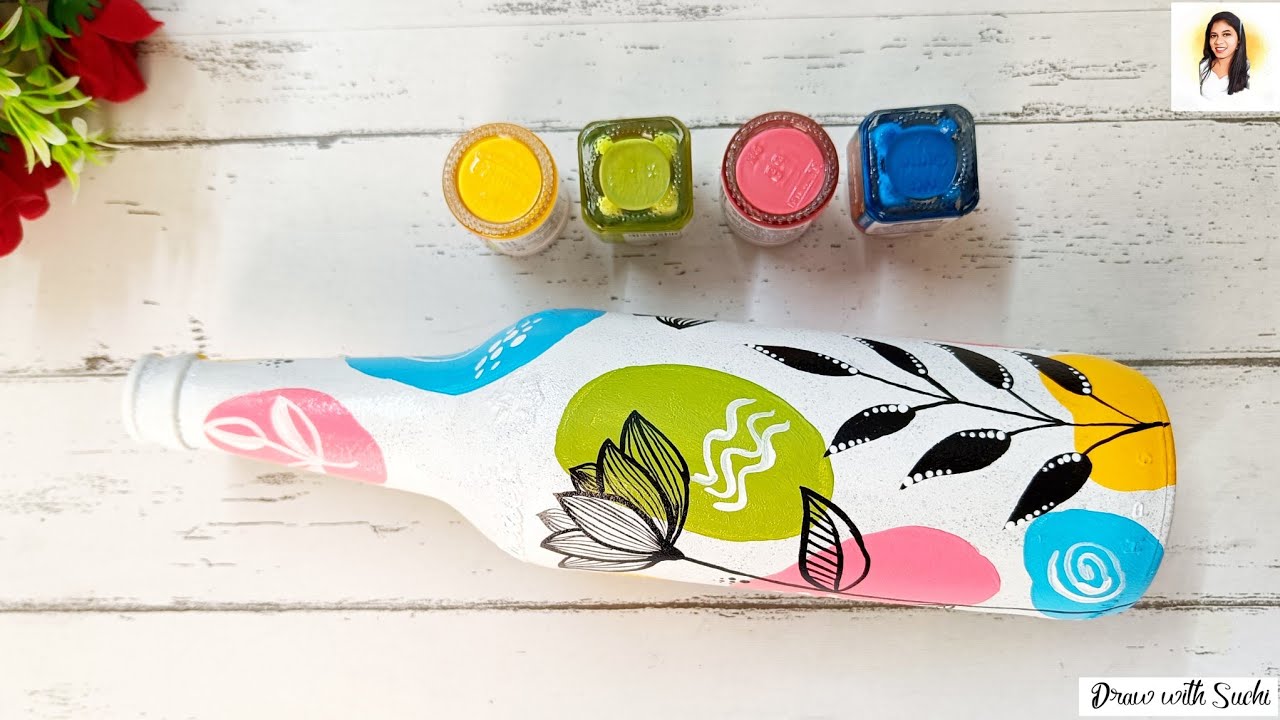 Unique and Easy Boho Art on Glass Bottle| DIY Home decor ideas #bohoart ...