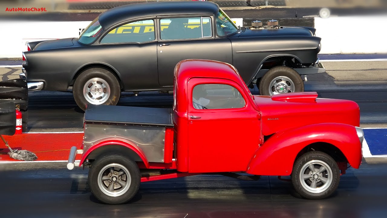 Vintage Cars at Byron Dragway Old School Drag Racing Glory Days - YouTube