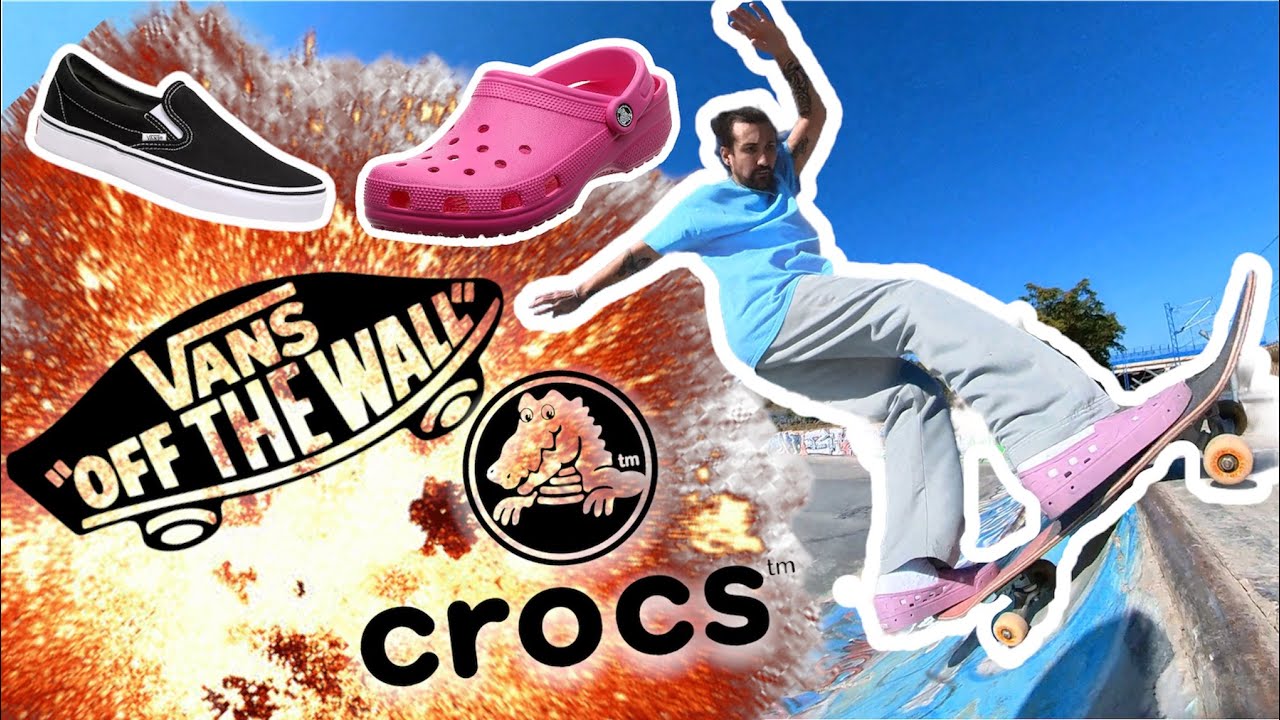 VANS X CROCS 😱 // FUNCIONAN para hacer SKATE?? - YouTube