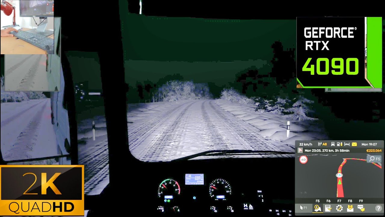 Snowy Mod,Euro Truck Simulator 2,Drive at night in Snow,Gaming Star ...