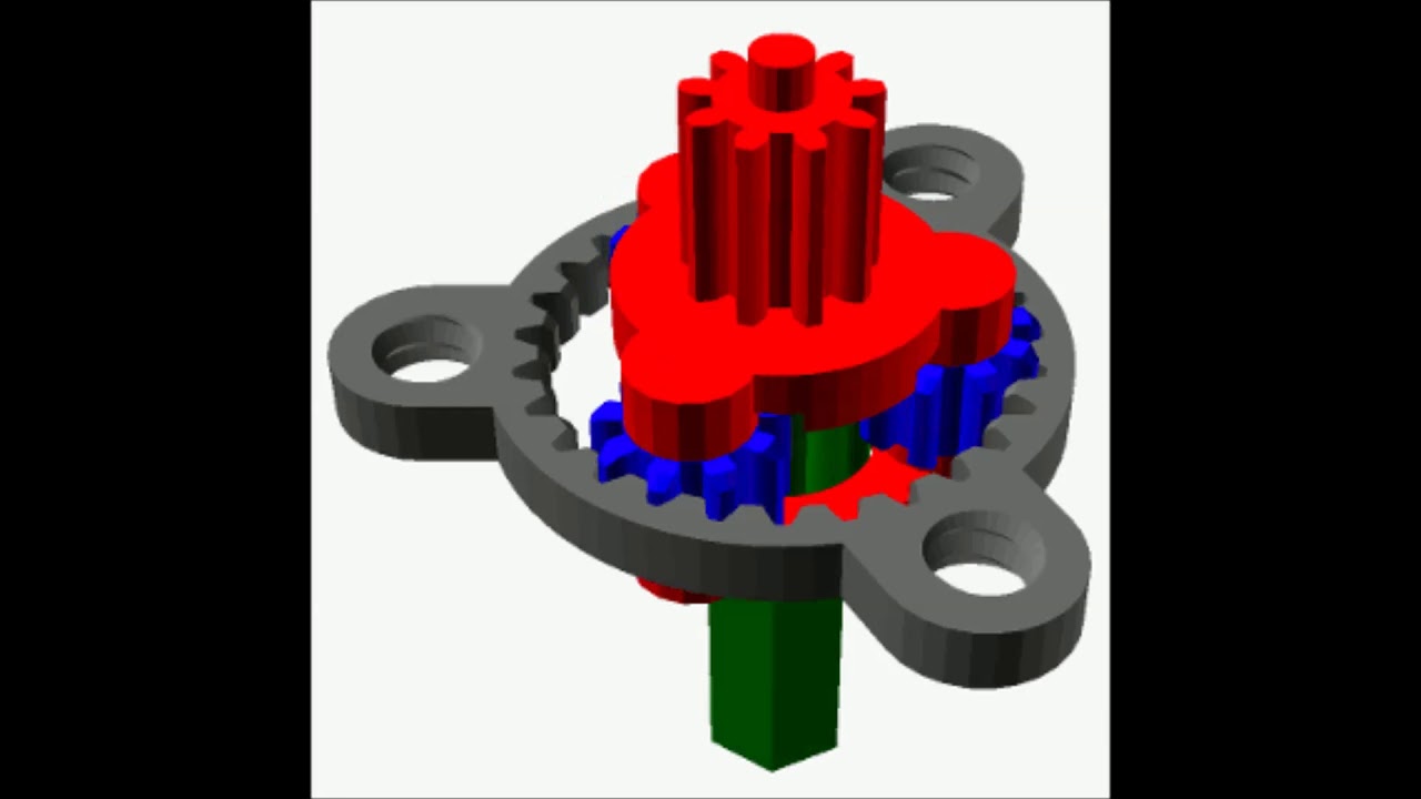 planetary gear animation - YouTube