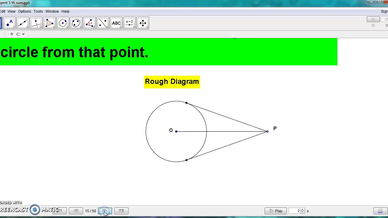 Construction of tangent. - YouTube