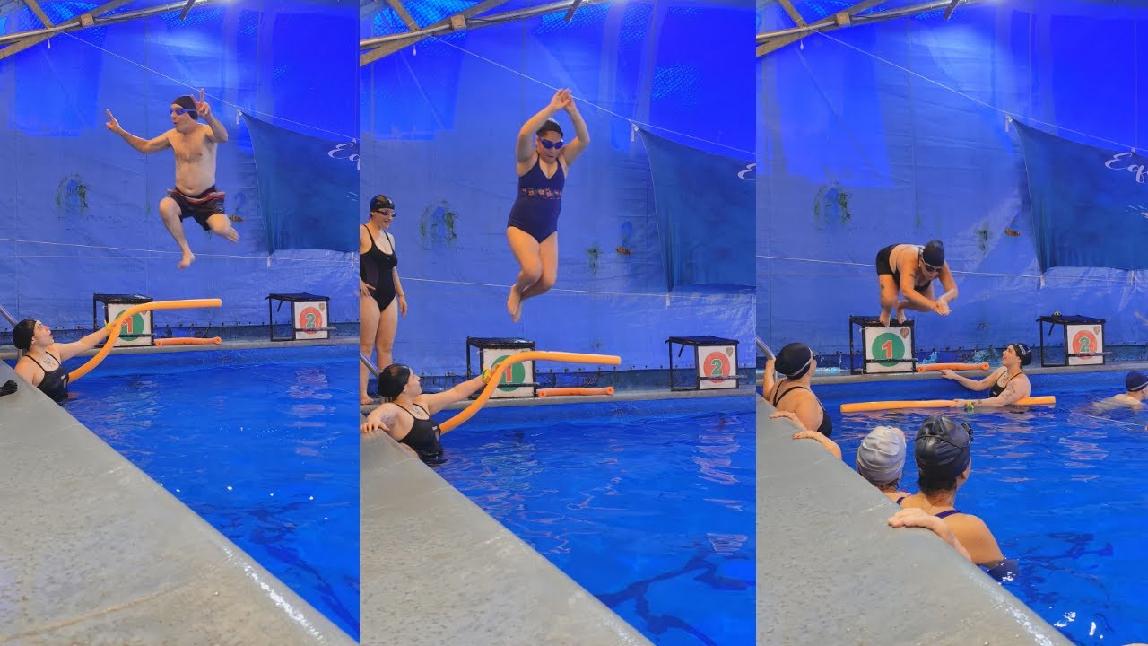 Natación: ¡Practicando los saltos desde la plataforma! (grupo 1, TM ...