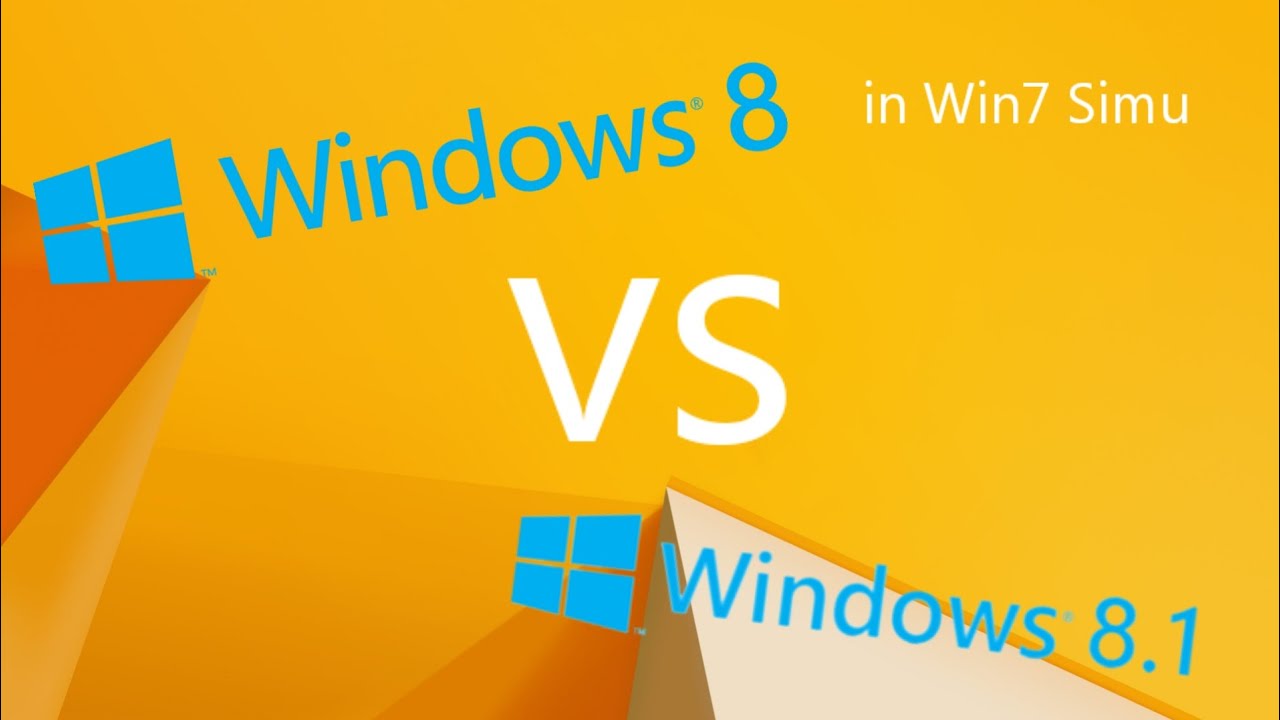 Windows 8 vs Windows 8.1 - in Win7 Simu - YouTube