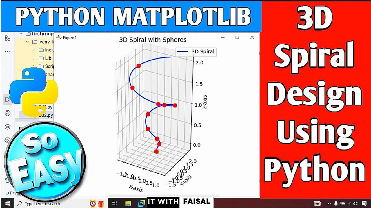 Create an Impressive 3D Spiral with Matplotlib in Python | Step By Step ...