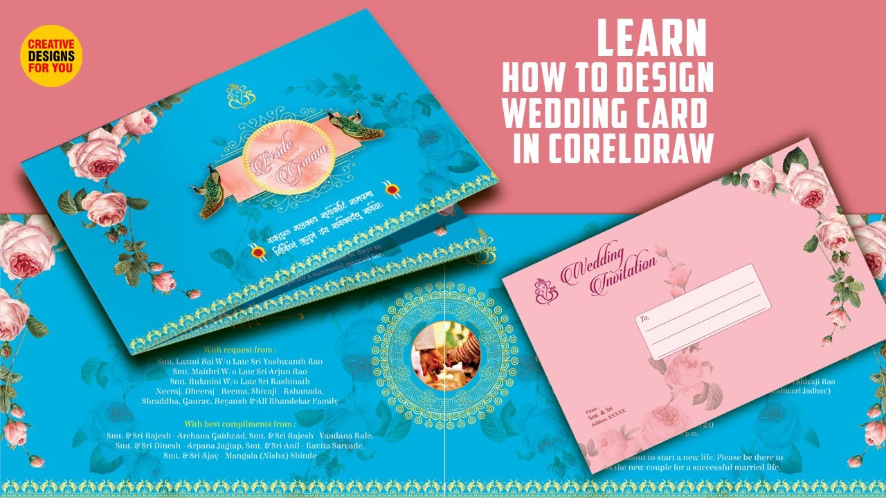 How to design wedding card in coreldraw | Coreldraw tutorials | Easy to ...