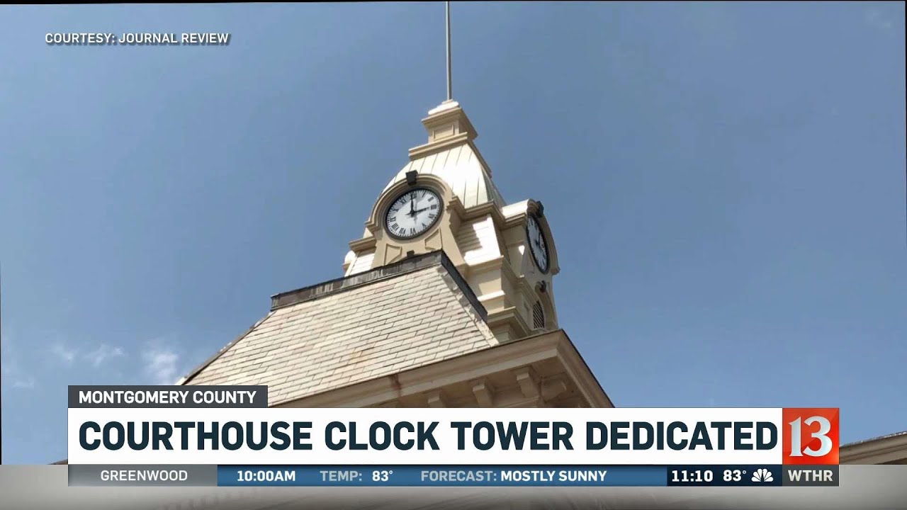 Courthouse clock tower dedicated - YouTube