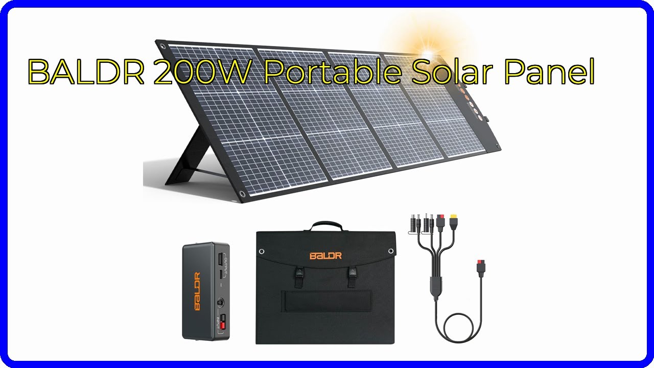 REVIEW (2026): BALDR 200W Portable Solar Panel. ESSENTIAL details ...