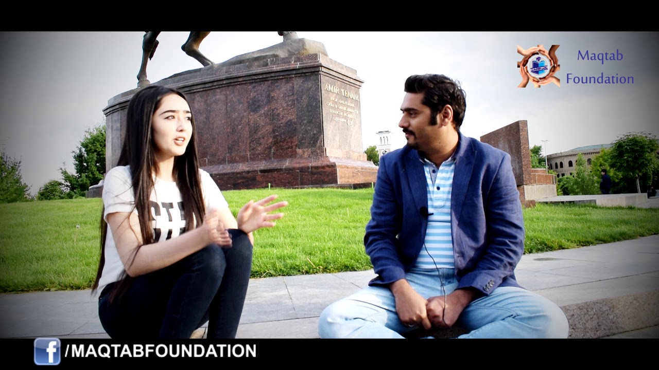 Sami bajwa interviewing an Uzbek girl - Maqtab Foundation - YouTube