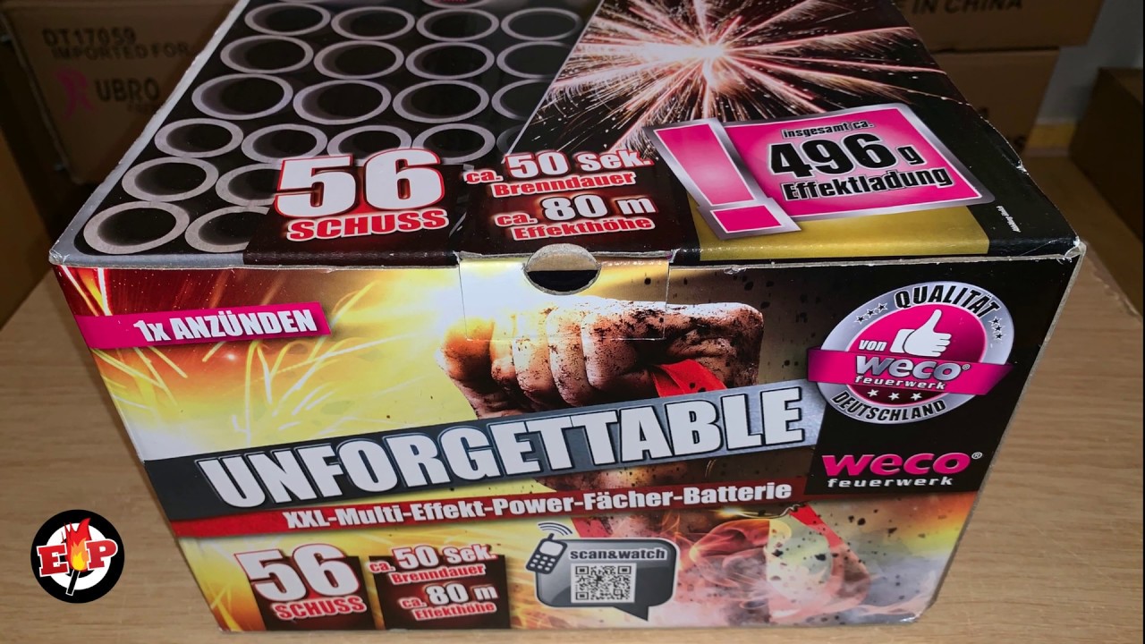Unforgettable : Weco Feuerwerk : 56 Shots - YouTube