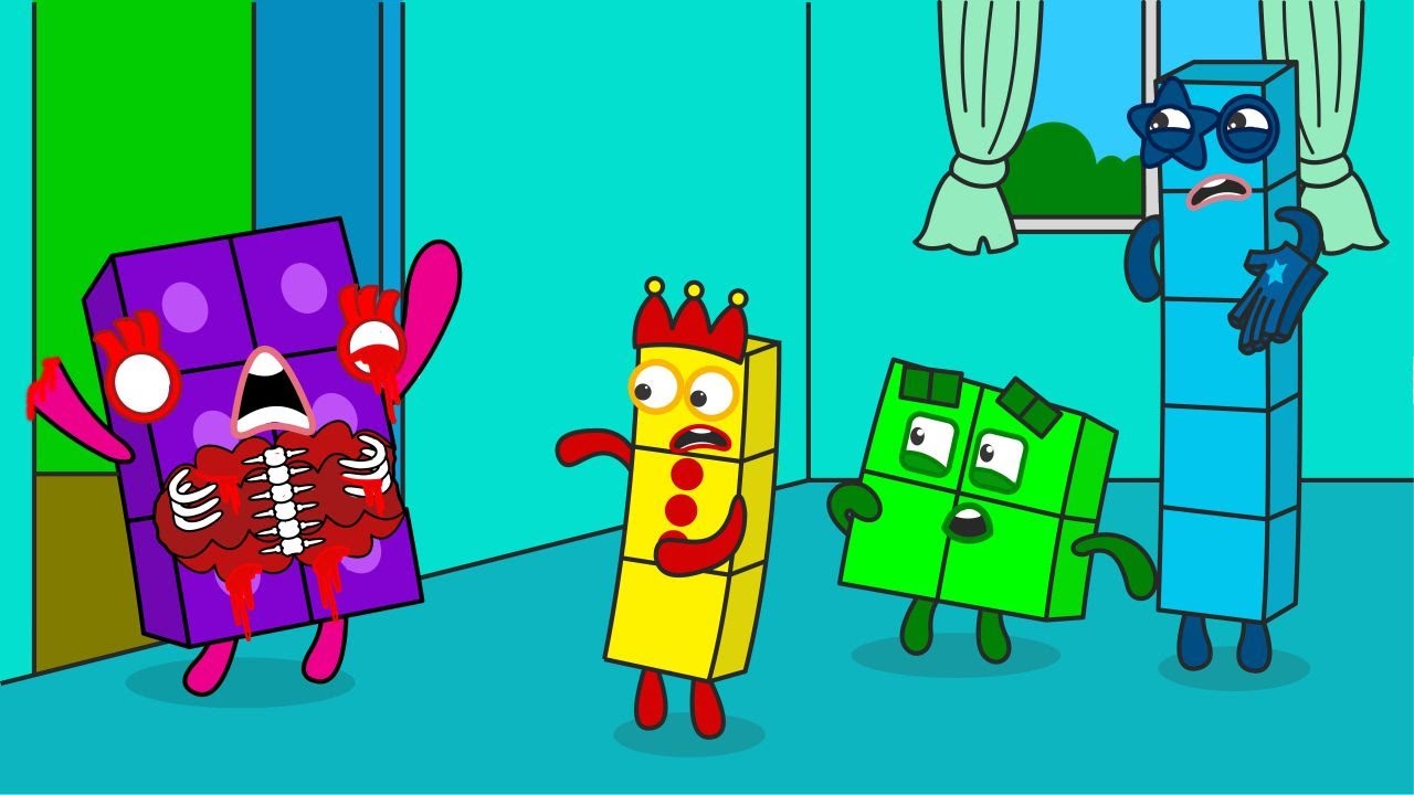 Uninvited guests, Zombie Numberblocks 6 - Numberblocks fanmade coloring ...
