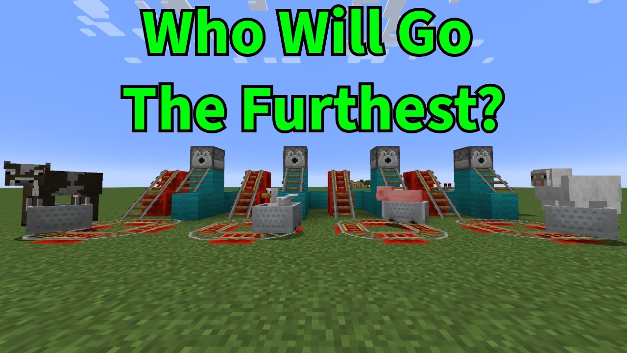 Particle Accelerator Animal Race in Minecraft (Minecart Update) - YouTube