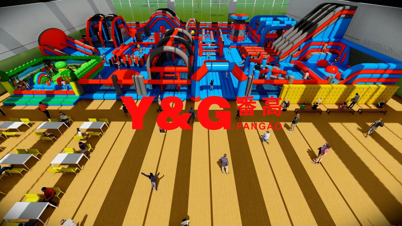 Large Inflatable Adventure Park for Ultimate Fun - YouTube