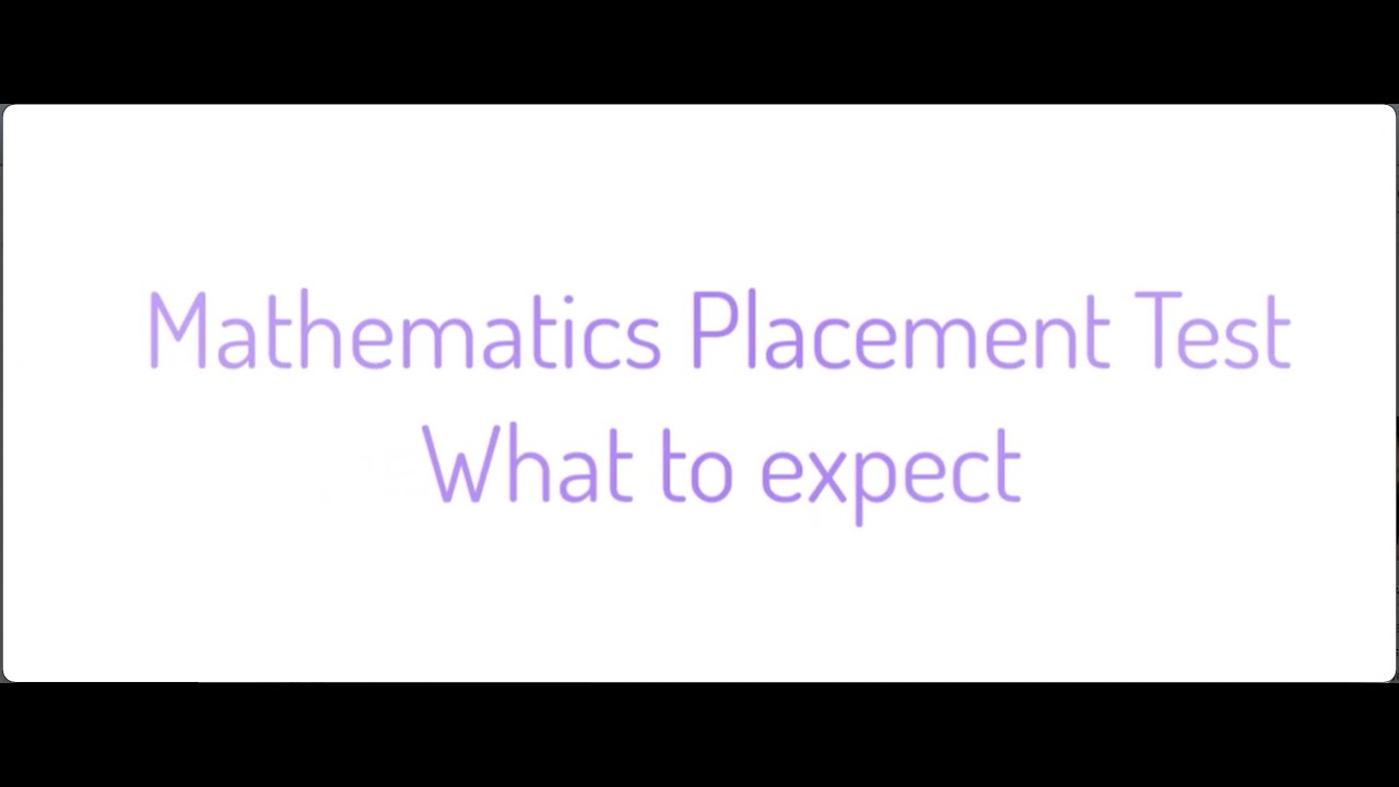 COSTAATT - Mathematics Placement Test Guide - YouTube
