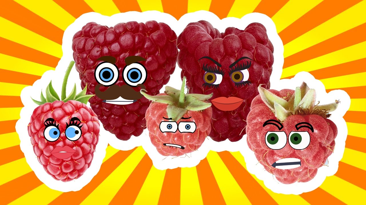 Raspberry Finger Family Nursery Rhymes for Kids | Learning Fruits - YouTube