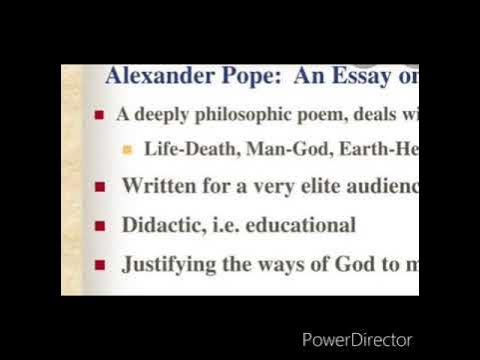 An Essay on Man by Alexander Pope - YouTube