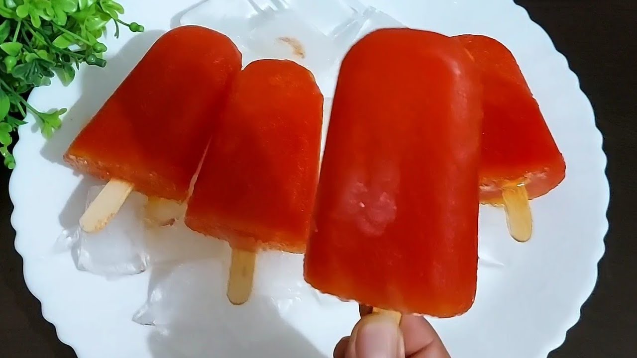Watermelon Lolly Ice Cream| 5 Minute instant ice cream |Watermelon Ice ...
