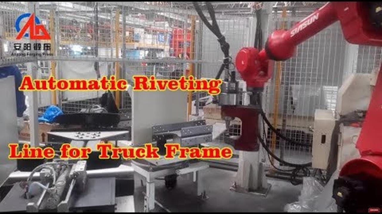Automatic riveter(rivetting machine) rivet truck frameHD 2019 - YouTube
