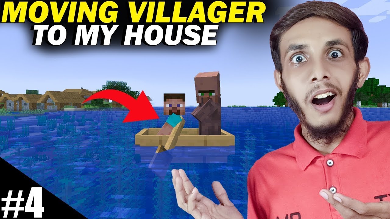Moving villagers to my house in minecraft | Minecraft #4 - YouTube