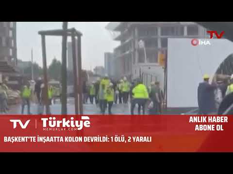 İnşaatta kolon devrildi: 1 ölü, 2 yaralı