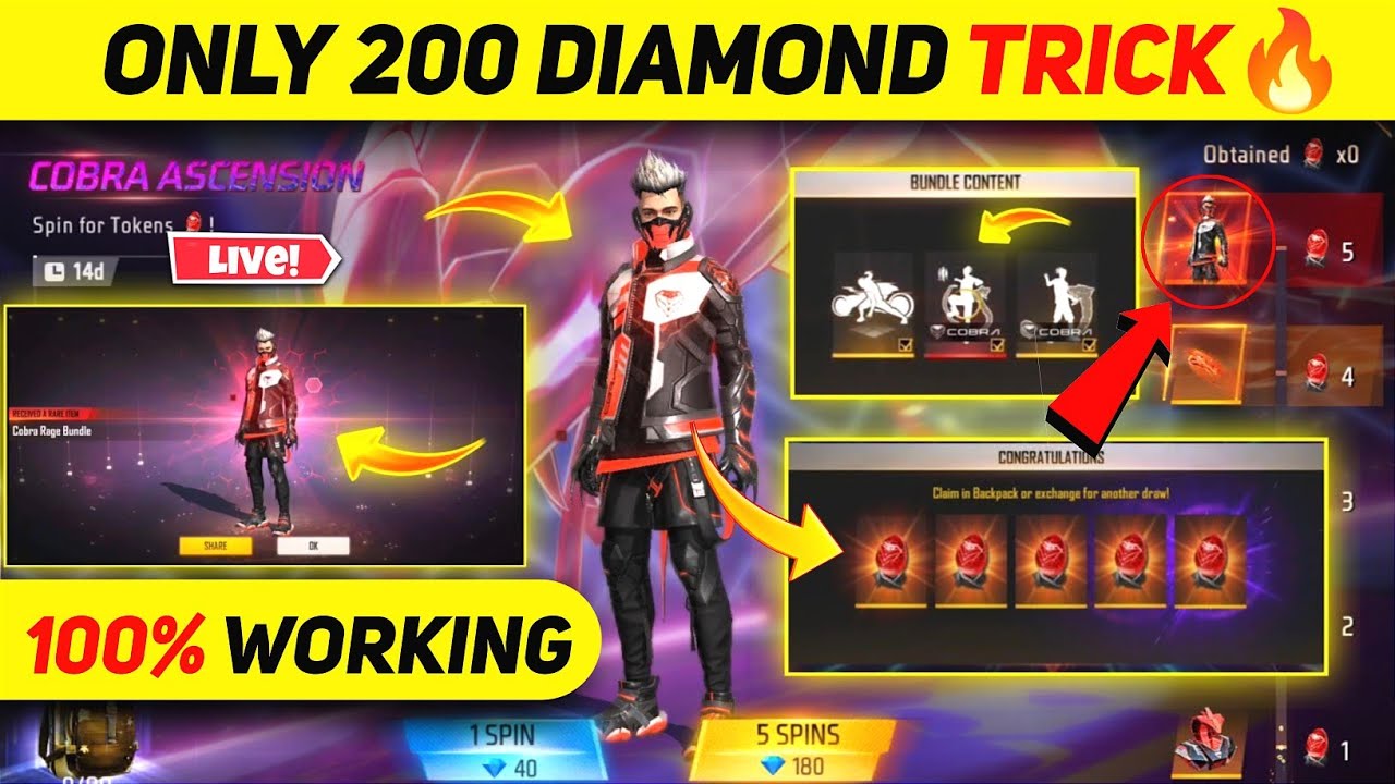Cobra Bundle Return Spin || Free Fire Cobra bundle returns || Free Fire ...