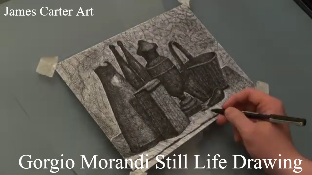 Giorgio Morandi Still Life Basket of Bread Cross Hatching Drawing - YouTube