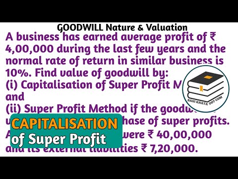 Super Profit Method (Goodwill - Nature and Valuation - YouTube