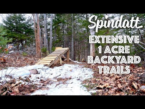 These MTB trails are built in a 1 Acre Backyard. - YouTube