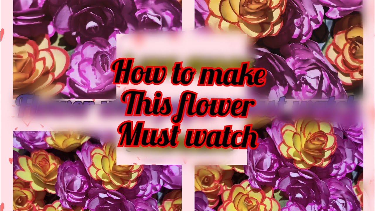 How to make beautiful flower with paper Tutorial by DiY Art Arena - YouTube