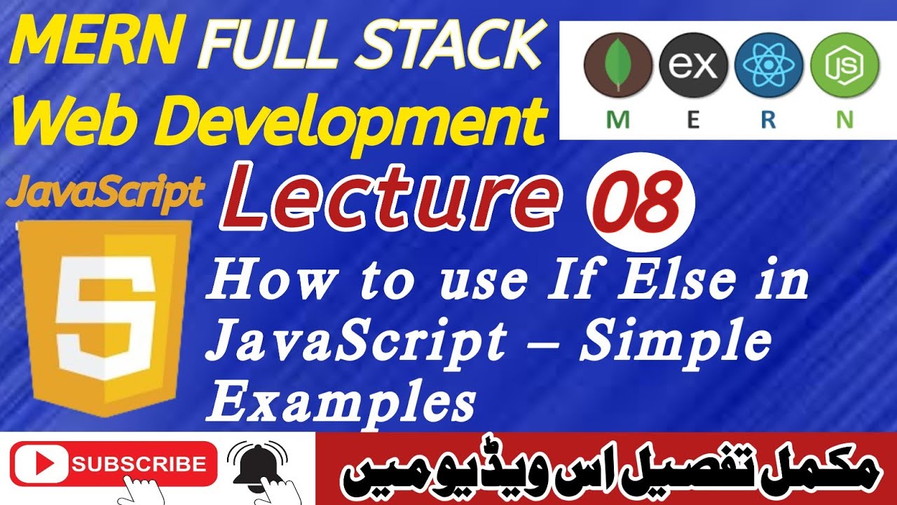 Lecture 08 - How to Use If Else in JavaScript – Simple Examples - YouTube
