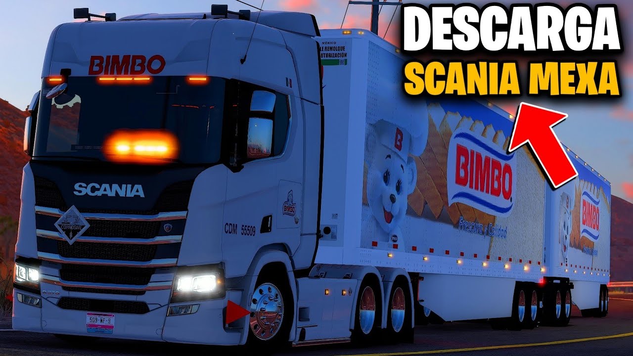 DESCARGA SCANIA FULL DE BIMBO MEXA 🇲🇽🔥, PARA ATS 1.53! - YouTube