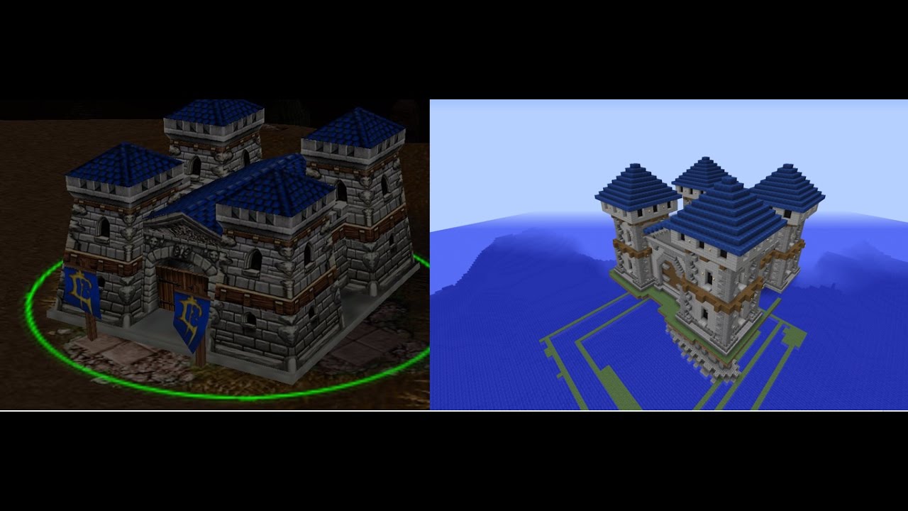 Building a Warcraft III base in Minecraft part 3 - YouTube