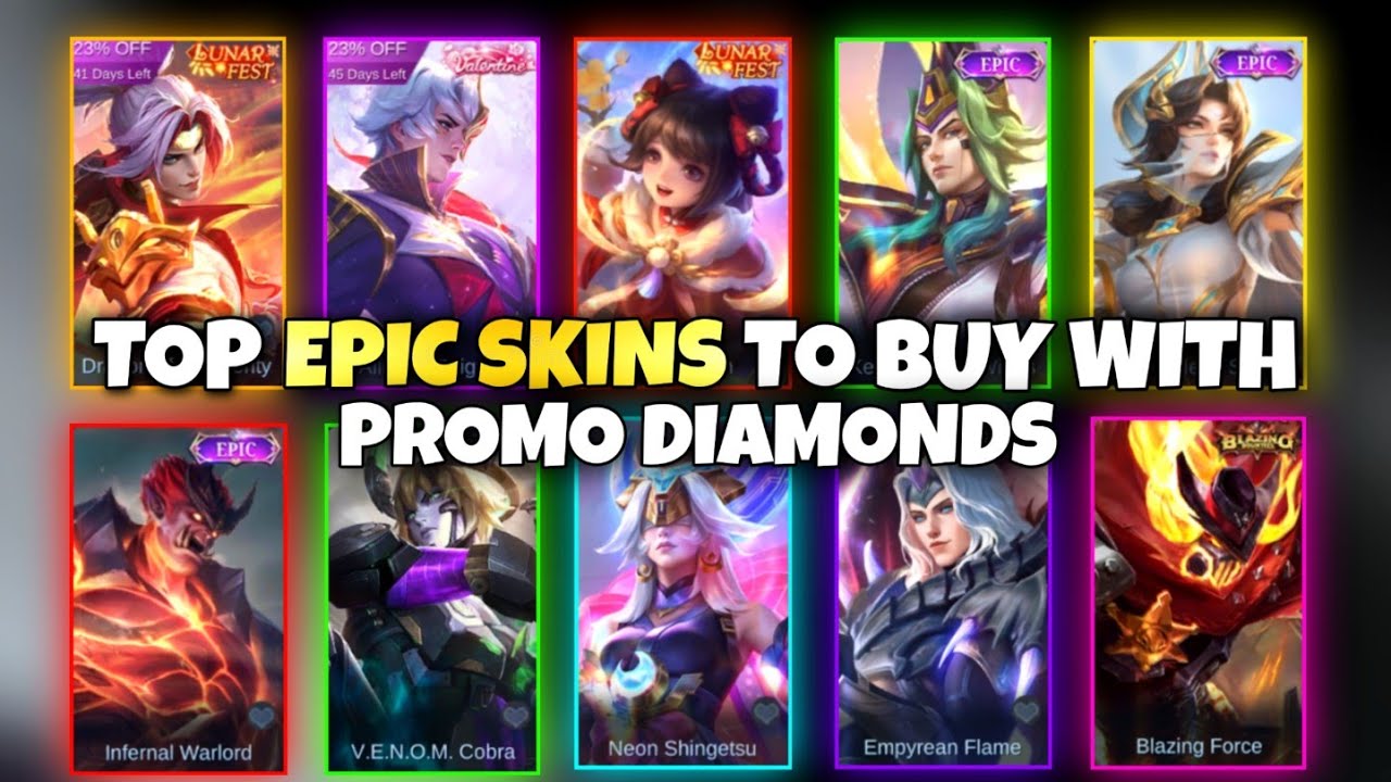 Top Epic Skins To Buy With All Star Promo Diamond | MLBB | - YouTube