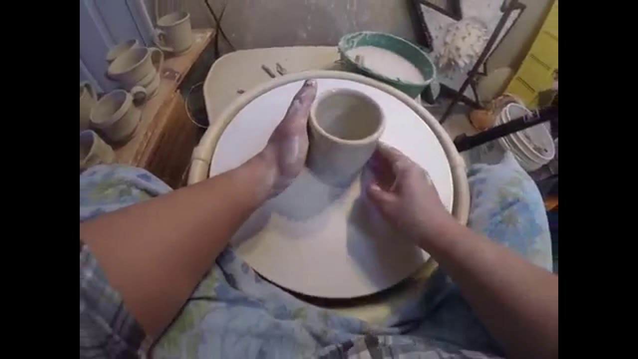 Throwing a Mug, POV Pottery 6 - YouTube
