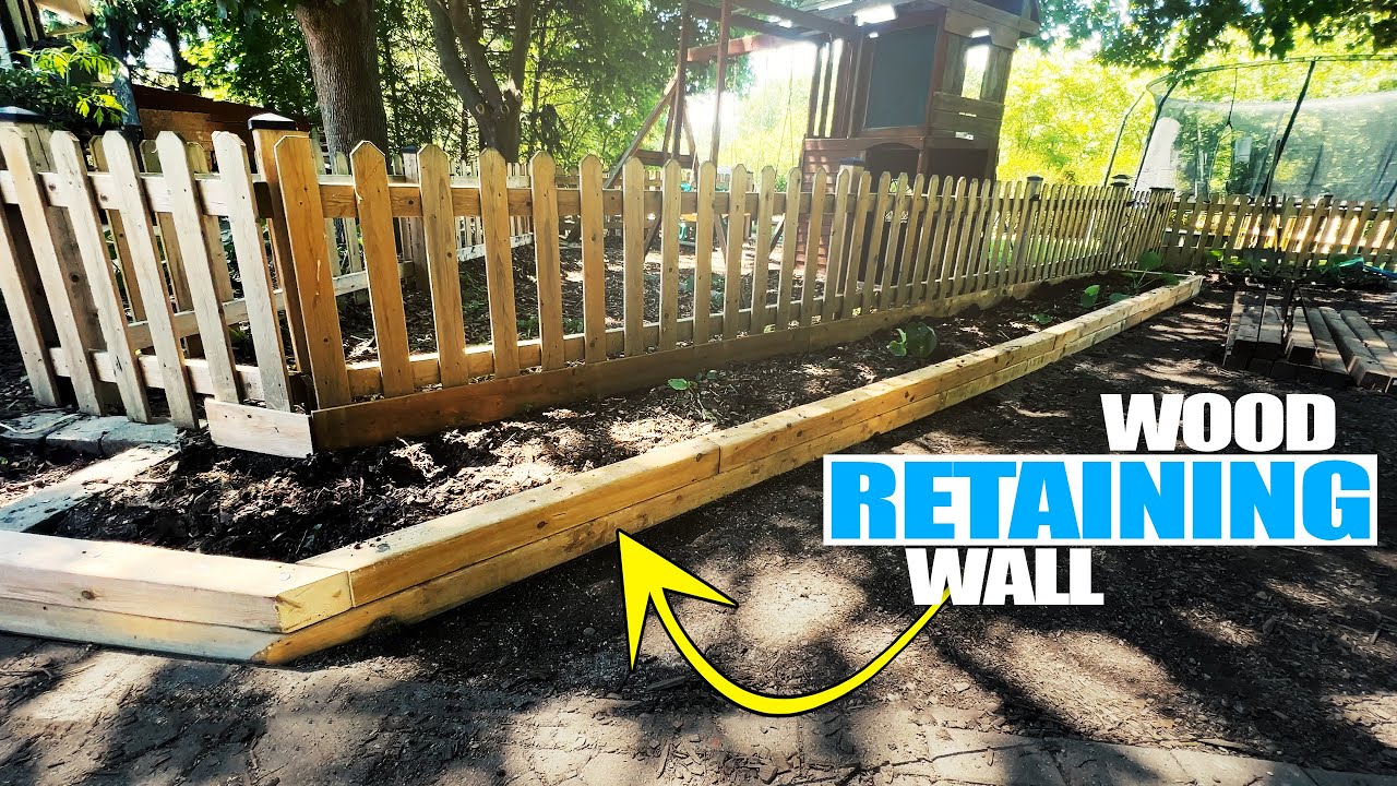 How to Build a Wood Retaining Wall: Step-by-Step Guide - YouTube