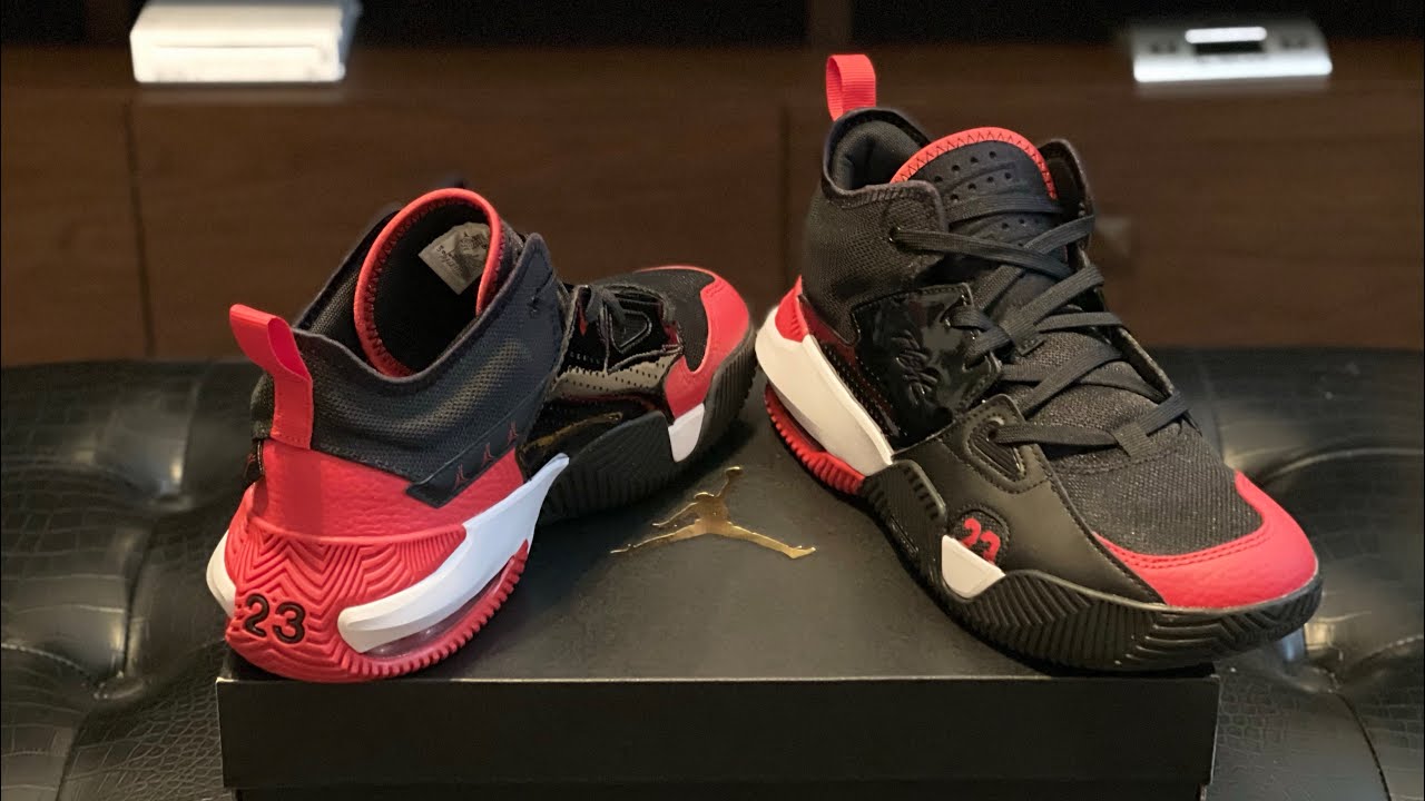 Jordan Stay Loyal 2 Black/White/University Red Unboxing…. Music ...