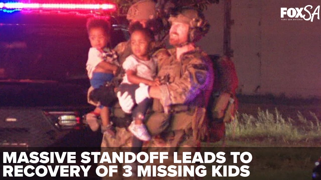 Three Missing Kids Recovered After Lengthy Standoff - YouTube