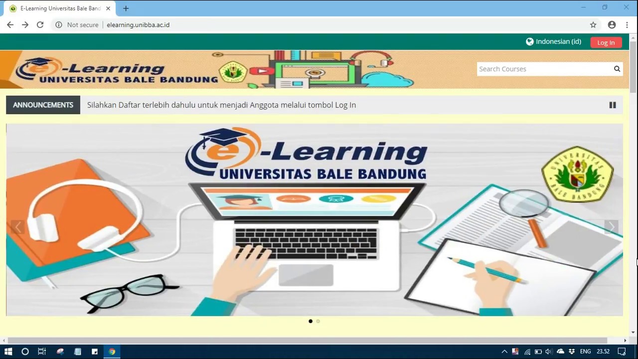 Daftar dan kuliah online elearning unibba - YouTube