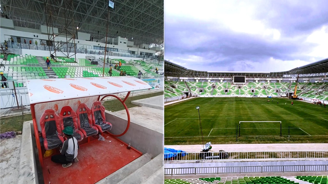 WIH KEREN‼️HAMPIR SELESAI, GARIS LAPANGAN, BENCH PEMAIN SUDAH NAMPAK ...