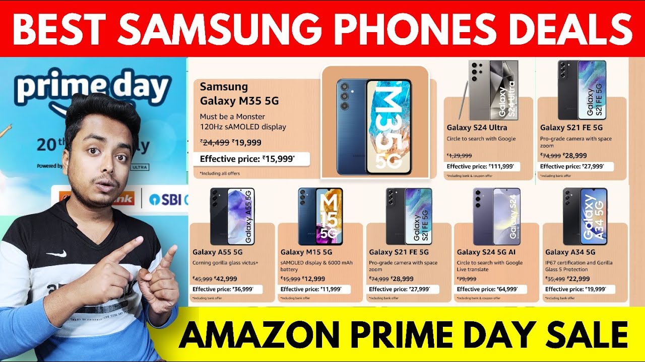 Best Samsung Phones Deals in Amazon Prime Day Sale 2024 || Huge ...