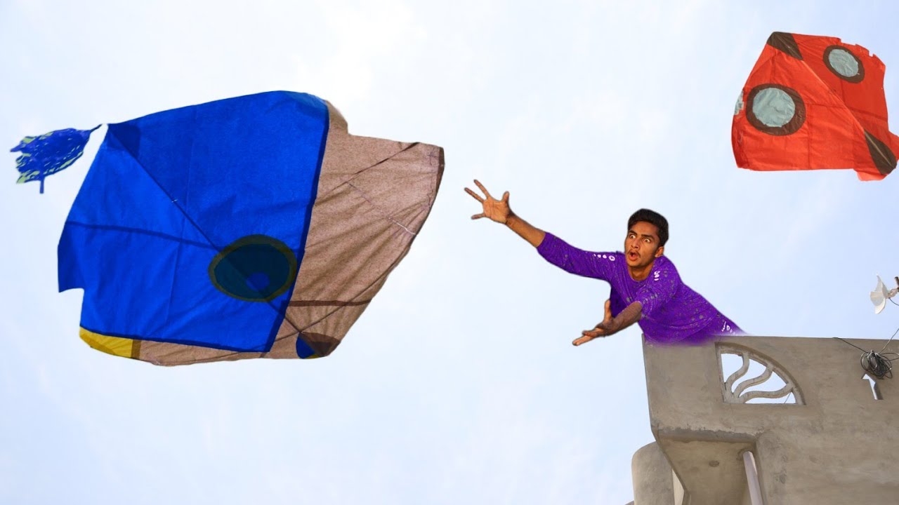 Kite Fight & Usman Kite Caught With Ballon Challenge | Kite - YouTube