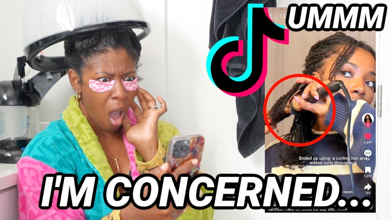 REACTING TO NATURAL HAIR TIK TOK VIDEOS... IT'S GIVING 