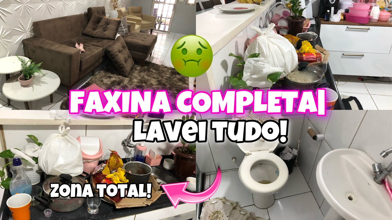 UMA VERDADEIRA ZONA TOTAL/ FAXINA COMPLETA NA CASA TODA./ FAXINA ...