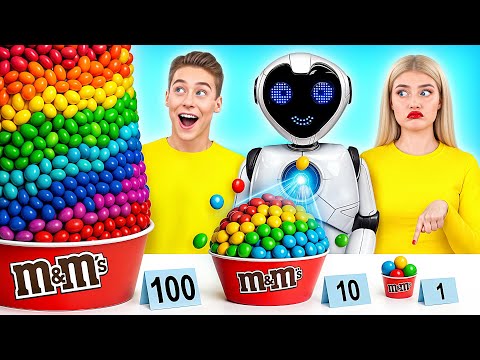 100 Katmanlar Gida Mücadelesi ile Robot | Harika Mutfak Tarifleri Multi DO Challenge