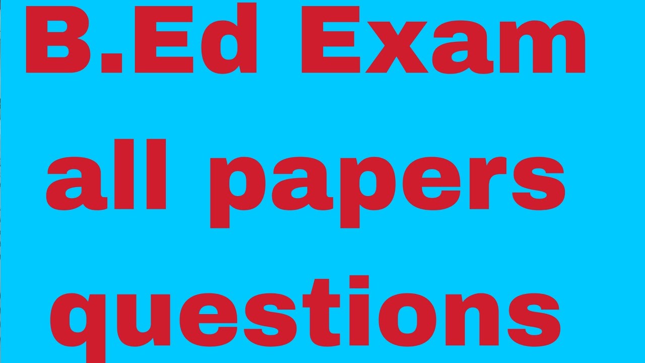B.Ed 1st semester important questions 2023 ! B.Ed questions paper ! b ...