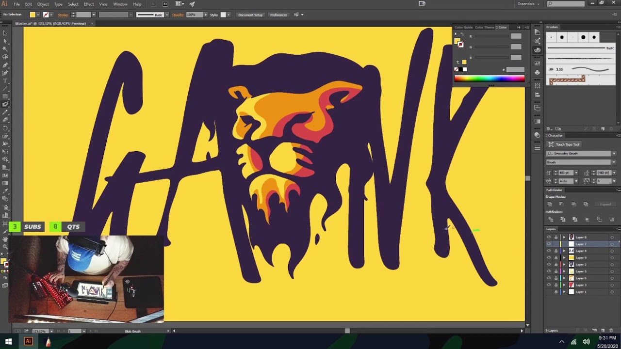 Gank Logo - Stream Highlight Speedart - YouTube