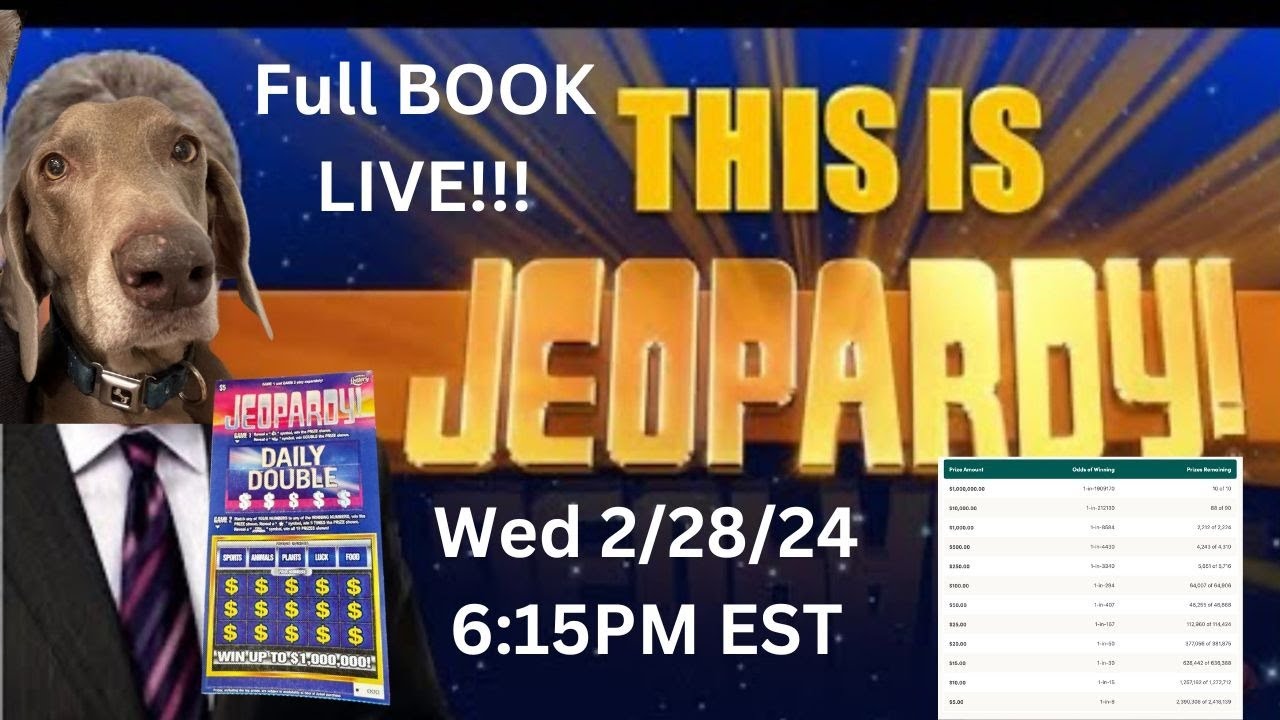 $5 Jeopardy FULL Book NEW FL Lottery Tickets! Giveaways and hopefully ...